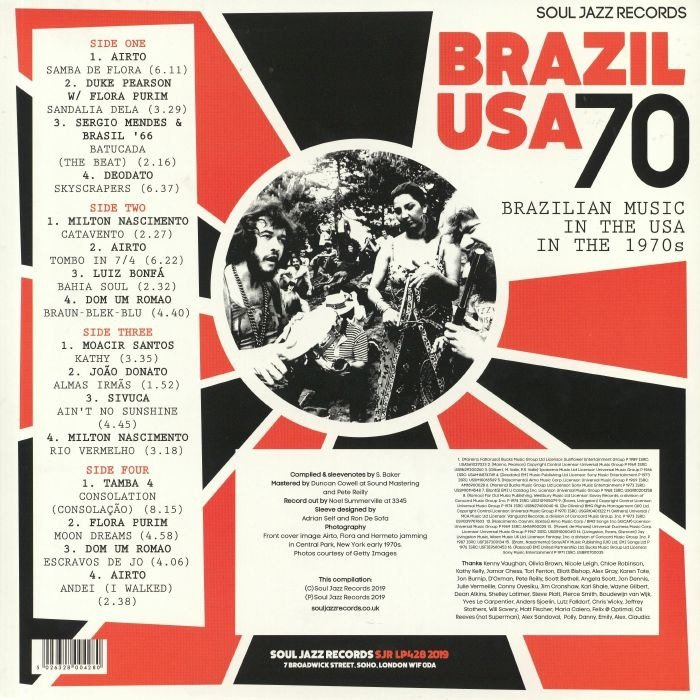 Brazil USA 70: Brazilian Music In The USA In The 1970s (gatefold) Soul ...