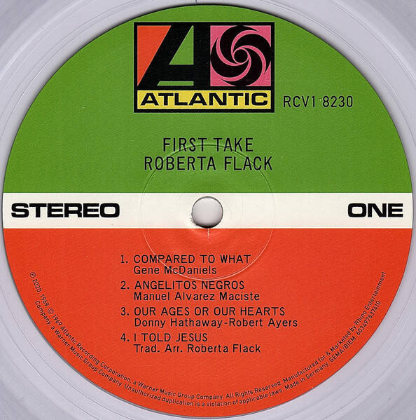 First Take (Crystal Clear Vinyl) Rhino / Atlantic | Side One