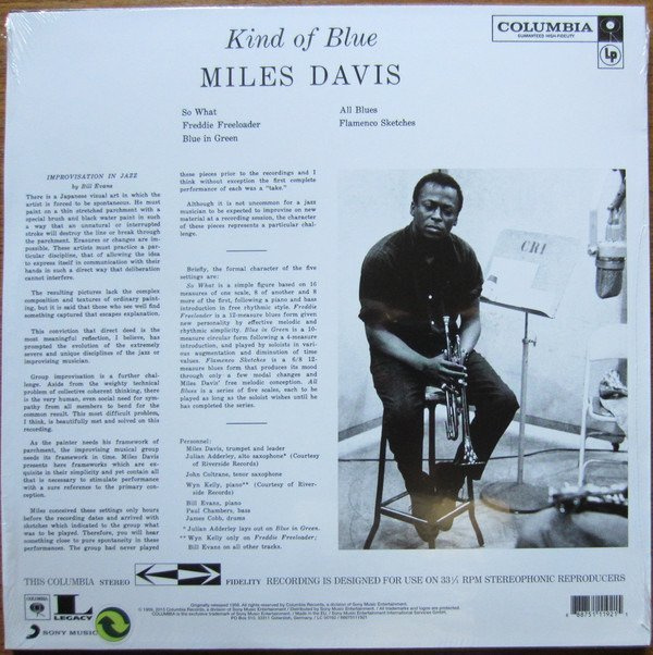 Kind Of Blue (clear vinyl) Sony | Side One