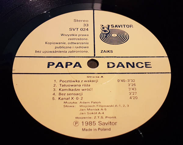 Papa Dance Savitor | Side One