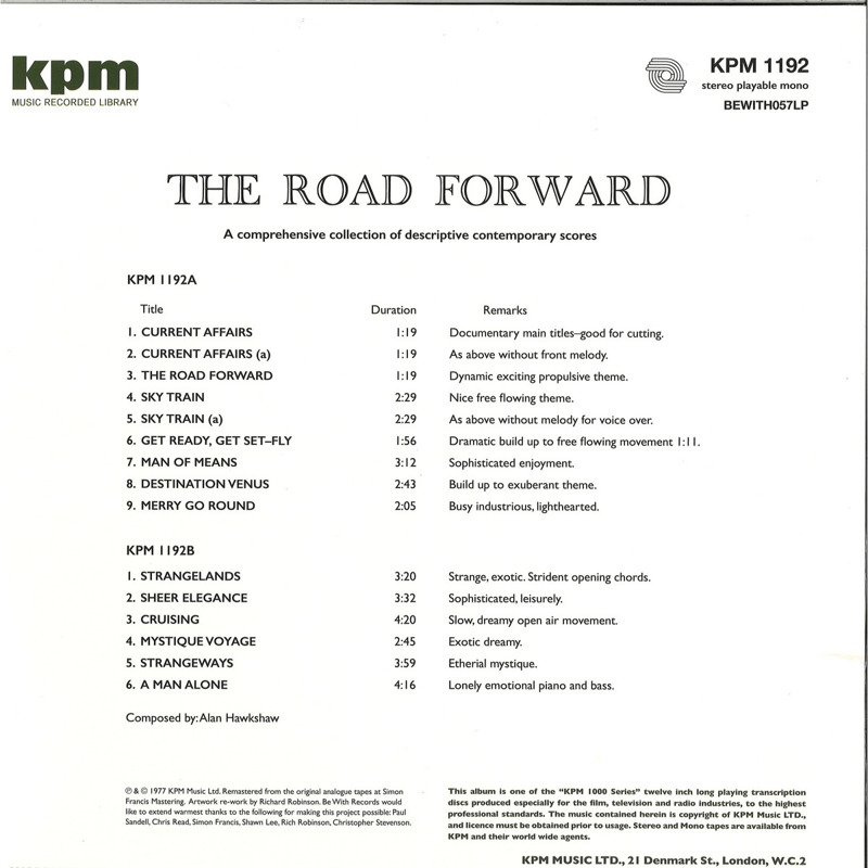 The Road Forward (180g) Be With Records | Side One
